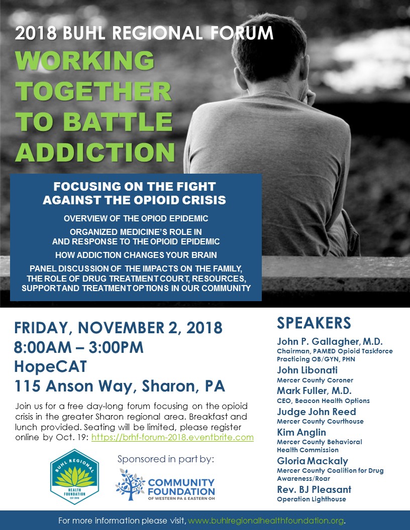 BRHF 2018 Fall Forum - Working Together to Battle Addiction | Buhl ...